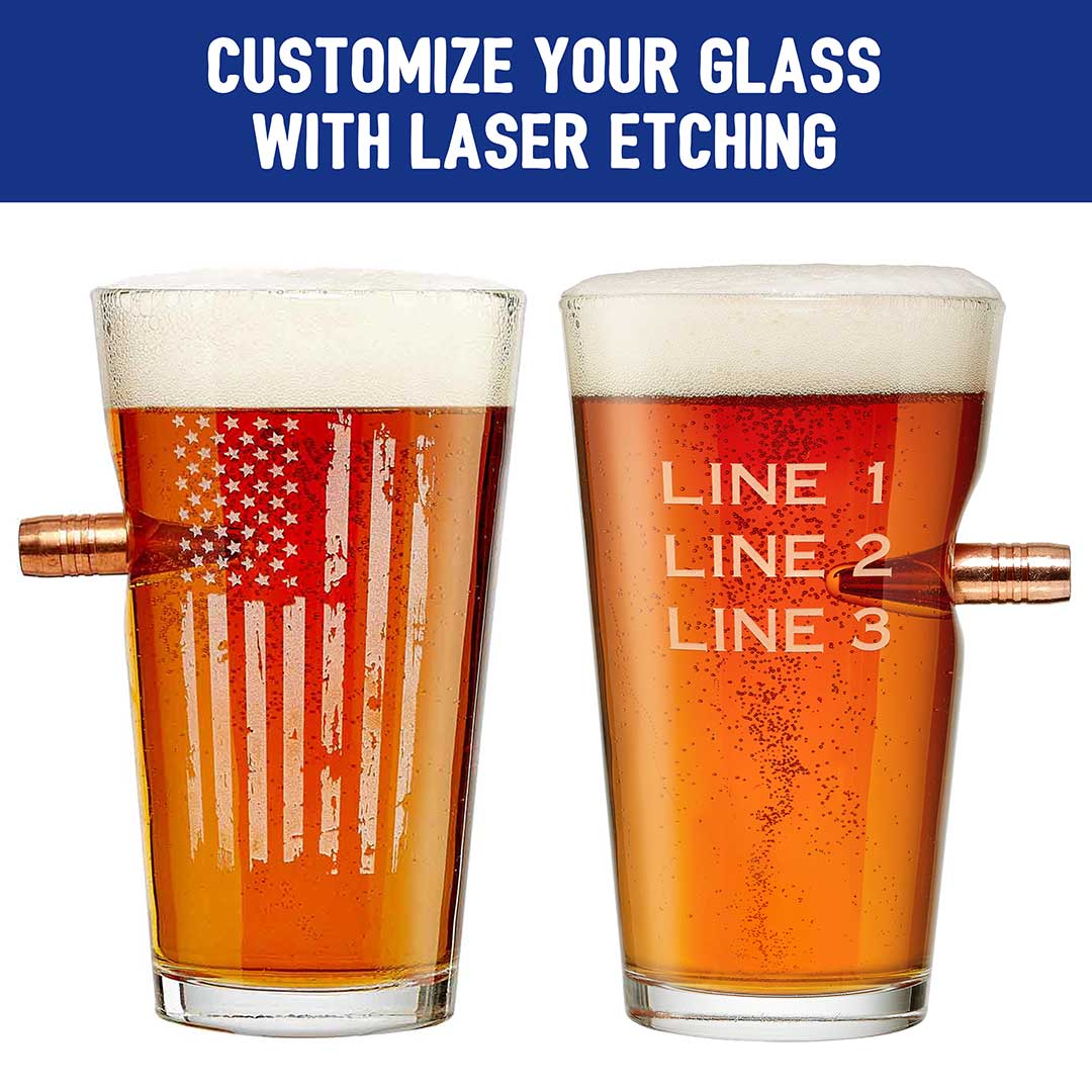 Patriotic Pint Glass - 16oz - BenShot
